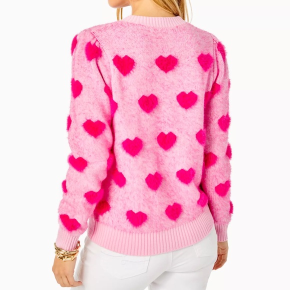 Lilly Pulitzer | Sweaters | Nwt Lilly Pulitzer Pink Hearts Keane ...